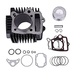 52.4mm Engine Cylinder Body With Gaskets Piston For 90cc 110cc 125cc Horizontal Engines ATV Quad Dirt Bike,Pit Bike,Tao Tao,Coolster,4 Wheeler,Dune,Buggys, CR110.