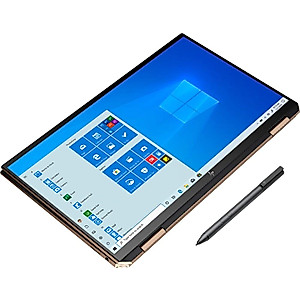 HP Spectre x360 13t (10th Gen Intel i7-1065G7, 4K AMOLED, 16GB, Precision, WiFi 6 AX, with Stylus Pen, 2-in-1, B&O, 3 Years McAfee Security, Windows 10 PRO, Warranty) Nightfall Black
