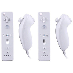Nintendo Wii Video Game System 2-REMOTE, 2-NUNCHUK Bundle RVL-001 GameCube Family Console WHITE