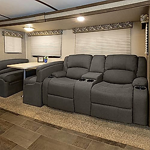 RecPro RV Blinds Pleated Shades | Cotton | RV Window Shades | Camper | Trailer (20" W x 38" L)