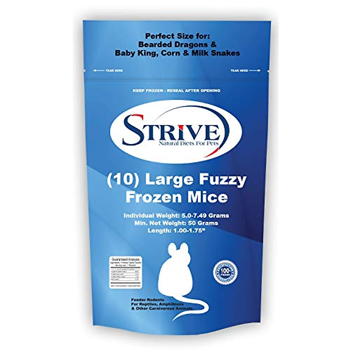 (10) Large Fuzzy Frozen Mice