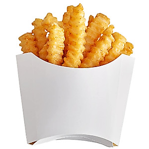 CUSINIUM [5.5 oz Medium White French Fry Containers - Disposable French Fries Holders