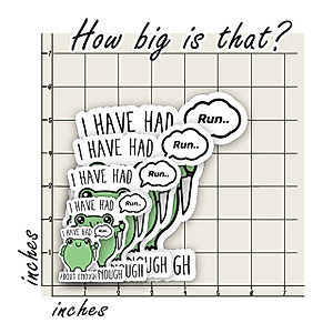 I Have Had About Enough Frog Sticker, Frog With Knife Sticker, Cute Frog Stickers, Animal Sticker, Water Assitant Die-Cut Vinyl Funny Decals for Laptop, Phone, Water Bottles, Kindle Sticker