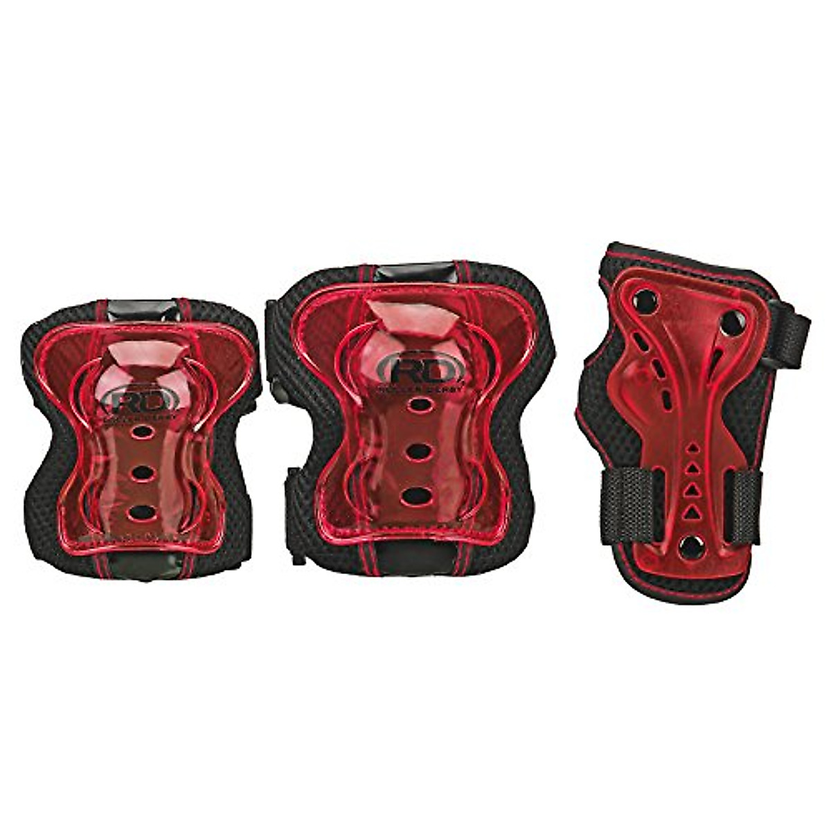 Roller Derby Trac Star Boy's Adjustable Roller Skates with Protective Gear, Adjustable Sizing, Tri-Pack Protective Gear Included