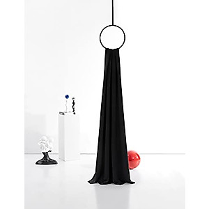 Rutterllow Room Darkening Blackout Curtains for Bedroom 2 Panel,Grommet Top(42x63 Inch, Black)