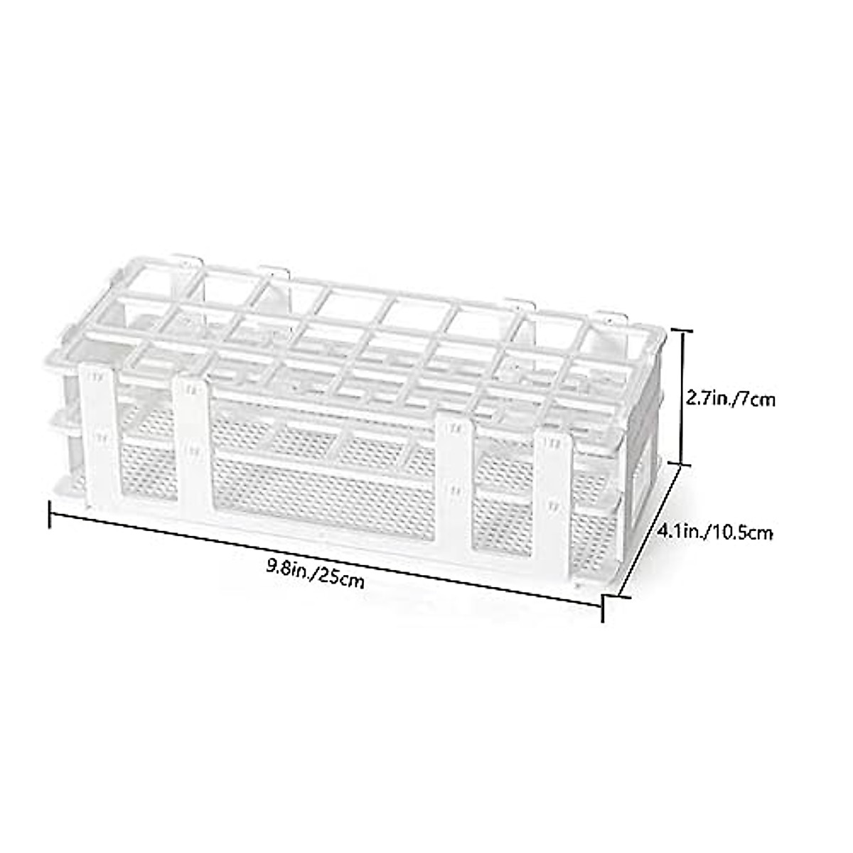 BKMAMLAB Glass Test Tube Set 24pcs 80ml Glass Test Tubes 25 x 200mm with Cork Stoppers and 1pcs 24 Holes Plastic Tubes Rack for Test Lab Tubes