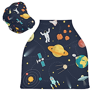 Black and White Cow Print Baby Car Seat Cover for Boys Girls,Stretchy Infant Car Canopy,Snug Warm Breathable,Breastfeeding Covers,Nursing Scarf,Baby Shower