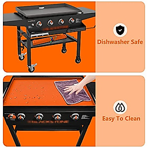 BANGIE Griddle Cover | Heavy Duty Silicone Griddle Mat for Blackstone 28" Pro Griddle | Keep Surface Clean | High-Wall Design (Orange)(Not fit 28XL)