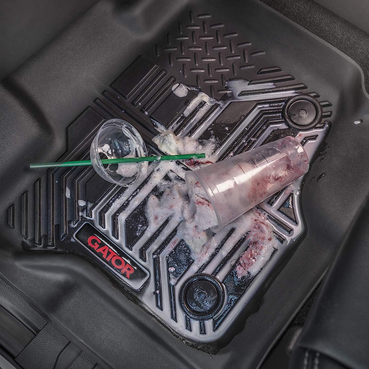 Gator 79603 Black Front and 2nd Seat Floor Liners Fits 11-16 Ford F-250/F-350 Crew Cab