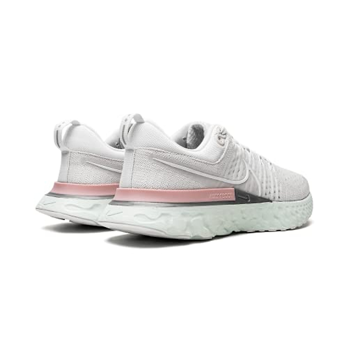 Nike Women's React Infinity Run Flyknit 2 Shoe, Pure Platinum Brt Crimson Sunset Pulse Football Grey White, 9.5