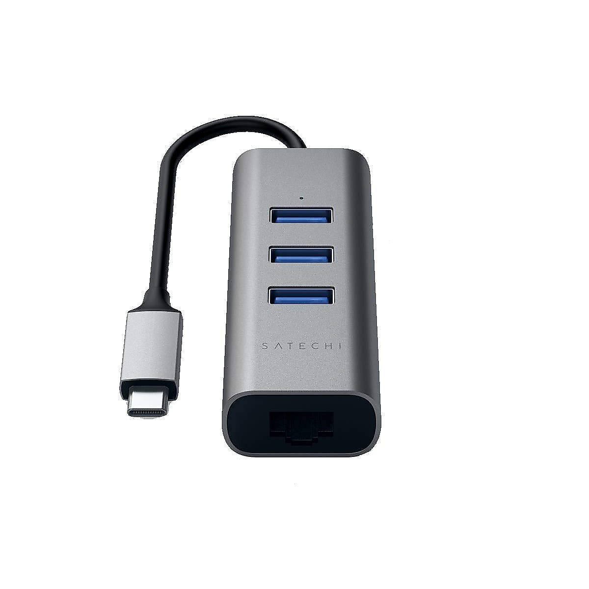 Satechi USB C Hub Adapter, USB C Adapter with 3 USB-A 3.0 Ports and Ethernet Port, for MacBook Pro/Air M1 M2 M3, Dell, HP, Surface, Lenovo, iPad, iPhone 15 - Space Gray