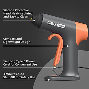 deli 3pcs Box Cutter Set and Hot Glue Gun Kit With 10pcs Glue Sticks