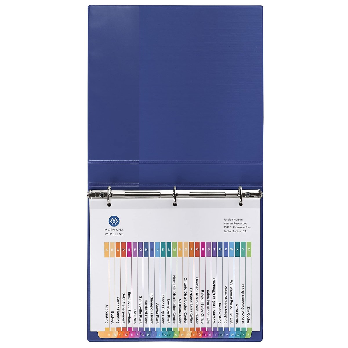 Avery A-Z Tab Dividers for 3 Ring Binders, Customizable Table of Contents, Multicolor Tabs, 12 Sets (11125)