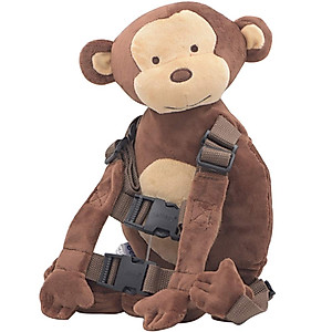 Berhapy 2 in 1 New Monkey Toddler Safety Harness Backpack Children's Walking Leash Strap（Brown）