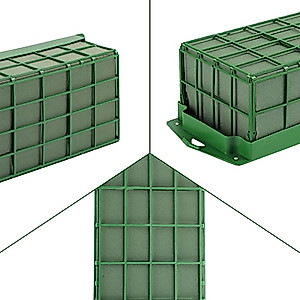 HongWay 4 Pieces Floral Foam Cage Flower Holder with Floral Foam for Fresh Flower Arrangement and Wedding Holiday Decorations