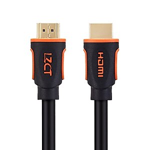 LZCT 4K High Speed HDMI Cable 60FT with Ethernet HDMI Cord V2.0 Support 4K@60Hz Ultra HD 2160P 3D ARC HDR (Length from 3' to 125') Dual Color Mould