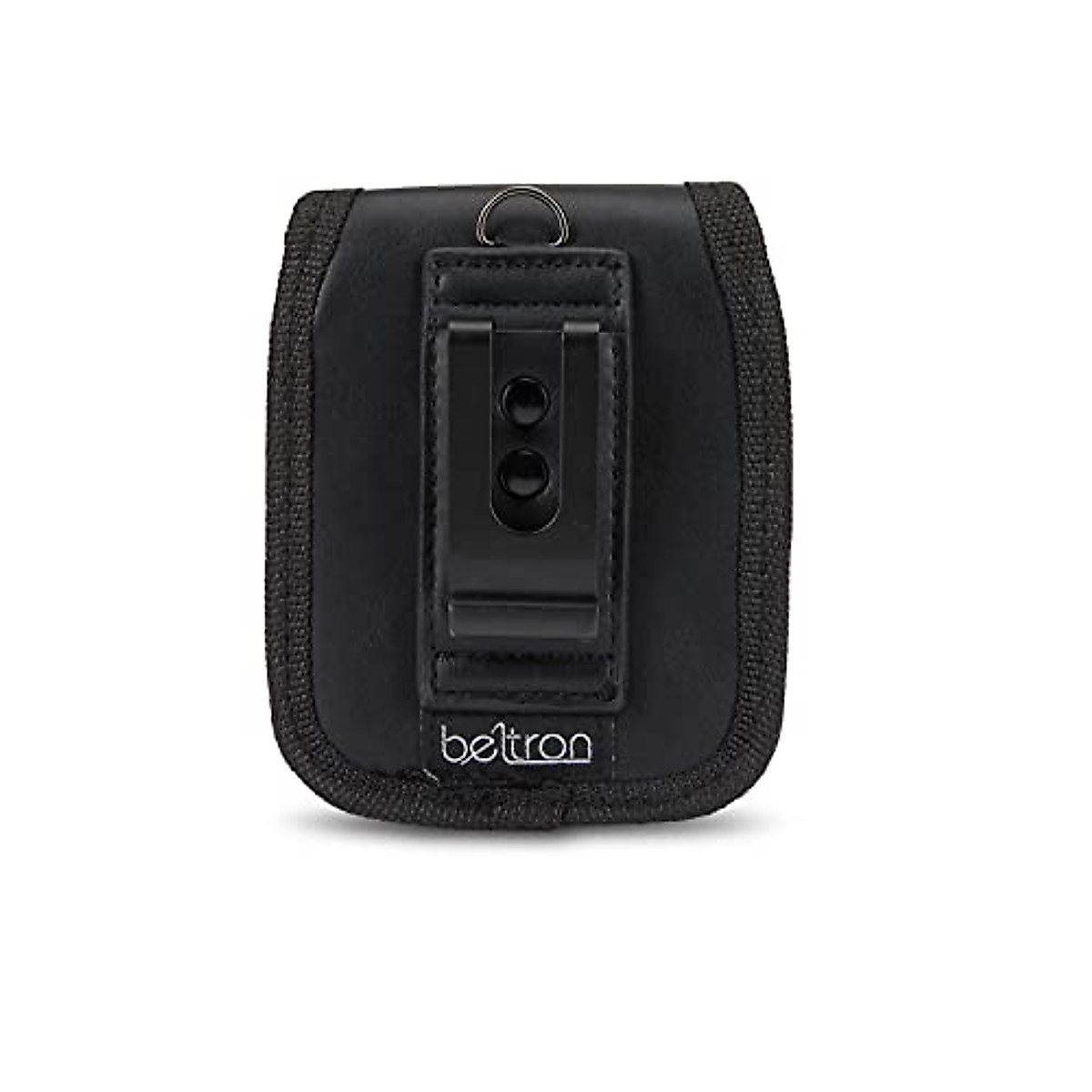 BELTRON Leather Pouch for Galaxy Z Flip (F700/F707), Galaxy Z Flip 3 (F711), Galaxy Z Flip 4 (F721), Motorola RAZR 4G, Motorola RAZR 5G with Heavy Duty Belt Loop, Metal Belt Clip & Dual Magnet Closure