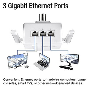 TRENDnet Wi-Fi Everywhere Powerline 1200 AV2 AC1200 Wireless Access Point, Expand Your Wireless Coverage, Built-in Concurrent Dual-Band, 3 x Gigabit Ports, MIMO, Beamforming, White, TPL-430AP