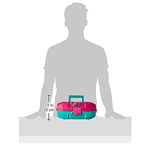 Frabill Plano Youth Mermaid Tackle Box, Magenta/Teal, Premium Tackle Storage, One Size (500102)