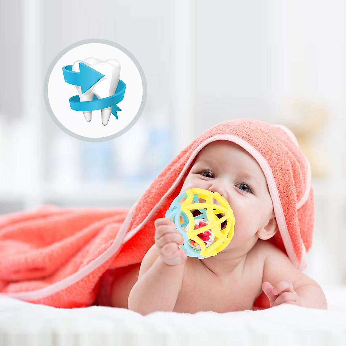 Play Ball Baby for Toddlers | 2 Outer Plus 2 Inner Balls | Rattles and Rolls for Double The Fun | Safe for Any Age