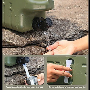 Orgonite Water Storage Containers, Camping Water Container, Portable Water Tank with Faucet Camping Bucket with Tap Water Jug with Spigot BPA Free Emergency Water Storage for Outdoor Camping Hiking