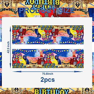 Chuntianli 2pcs 𝒢𝑜𝓇𝒾𝓁𝓁𝒶 𝒯𝒶𝑔 Tablecloth Disposable Tablecover Birthday Party Supplies and Decorations for Kid Boy Baby Shower Rectangle Tables 70"X42",2 Pack