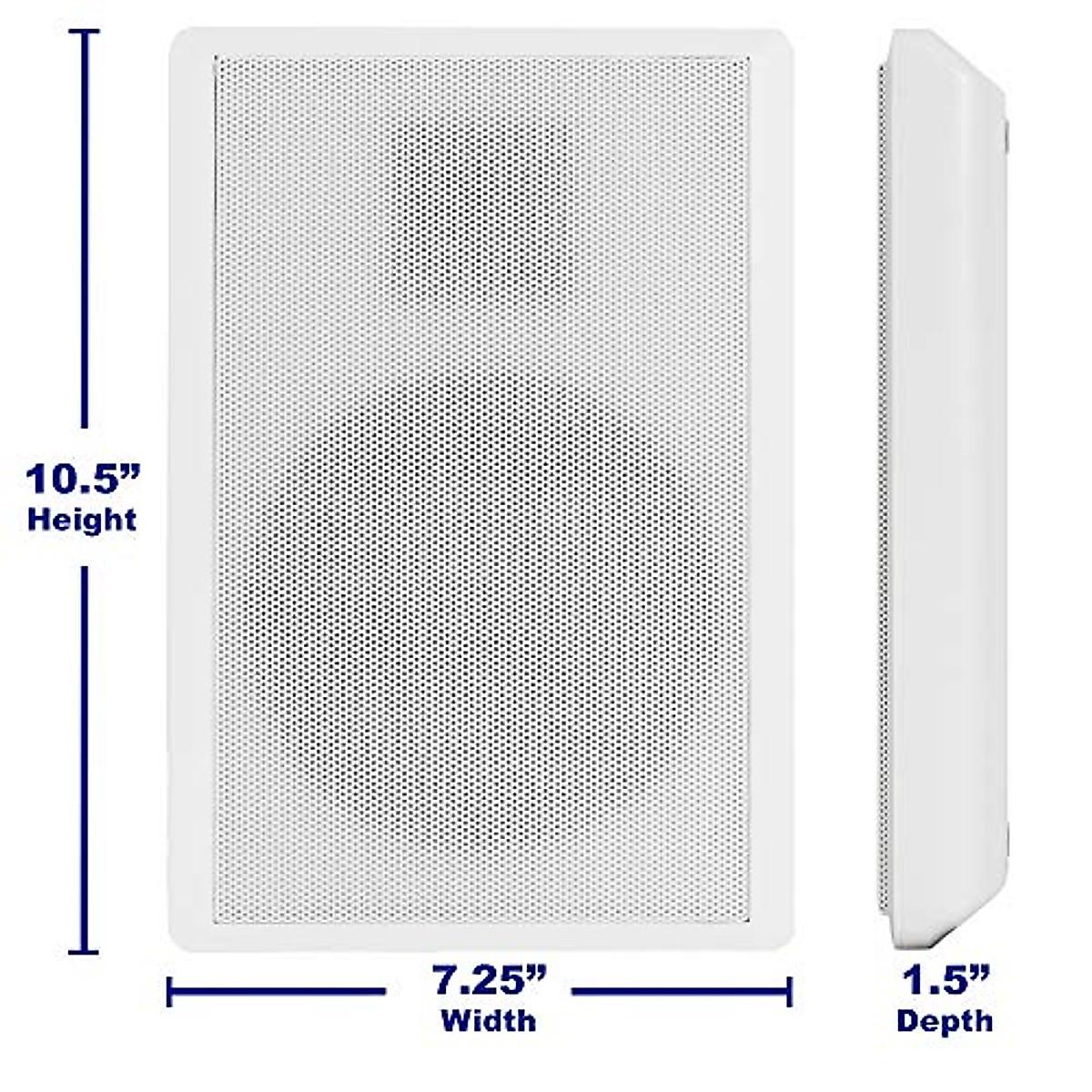 Acoustic Audio by Goldwood SLM1W Mountable On Wall Slim Speakers Home Theater Wired Pair Pack, White