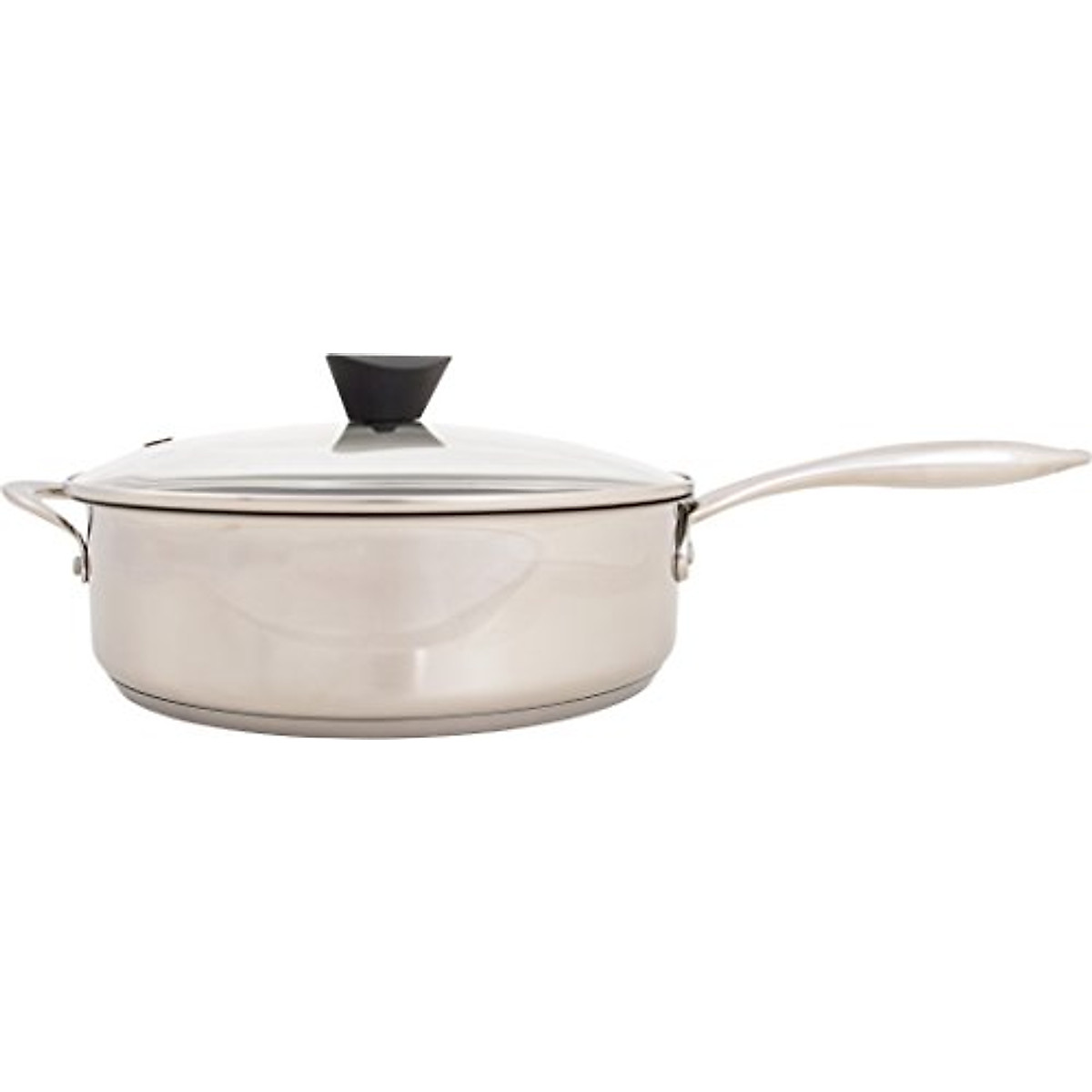 Ozeri Sauce Pan and Lid with a 100% PFOA and APEO-Free Non-Stick Coating developed in the USA, 5 L (5.3 Quart), Stainless Steel