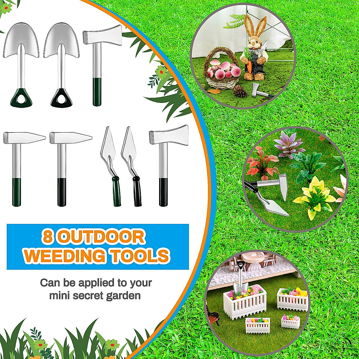 Aoriher 23 Pieces 1:12 Miniature Dollhouse Tools Dollhouse Metal Repair Tool Miniature Scene Model Work Tools with 2 Tin Boxes for Dollhouse Decoration Child Pretend Toy DIY Crafts Ornament