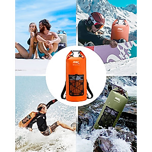 3D MAXpider Roll Top Dry Bag Backpack 30L, Waterproof Lightweight Floating Marine Drybag - Detachable Straps, Mesh Front Pocket - Travel, Hiking, Fishing, Swimming, Boating, Kayaking, Camping (Green)