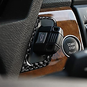 Car Key Frame Panel Cover Trim Carbon Fiber Sticker Decal fits for BMW X5 E70 X6 E71 2007 2008 2009 2010 2011 2012 2013 2014 Accessories