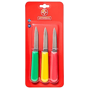 Mundial SCRYG5601-3 3-1/4-Inch Paring Knife Collection, Set of 3, Assorted