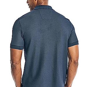 Nautica Men's Short Sleeve Solid Deck Polo Shirt, Navy, X-Large