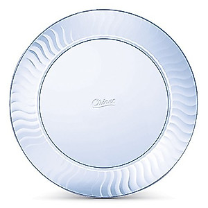 Chinet Cut Crystal Clear Plastic 10 inch Plates 20 ct.