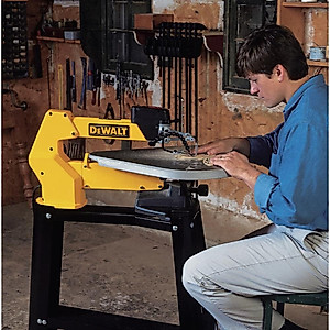 DEWALT Scroll Saw, 1.3 Amp, 20 in Steel Blade, With Variable-Speed Trigger, For Precise Cuts (DW788)