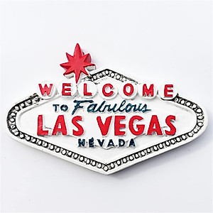 3D Las Vegas USA America Fridge Magnet Travel Souvenir Refrigerator Magnetic Sticker Hand Painted