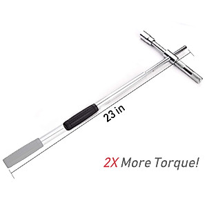 Xergur 23" Universal Extended Lug Wrench, 4 Way Tire Iron Nut Wrench Set with Storage Bag and Standard Sockets (17mm/19mm,21mm/23mm) for Heavy Duty Cross Wrench, Wheel Wrench