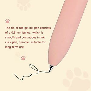 UIXJODO Cat Pens, 4 Pcs 0.5mm Cute Kawaii Pens Black Ink Pens Fine Point Smooth Writing Pens, High-End Series Cat's Tail Retractable Pens for Journaling Note Taking (4 Pcs Cat)