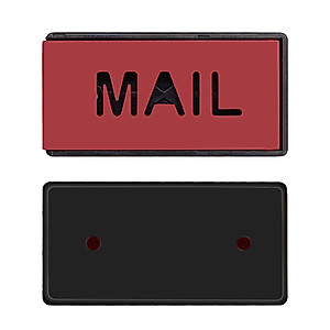 superbobi Mailbox Flag Front Mount Brick Stone Mailbox Stylish Replacement 4" x 2" x 0.5" (Black)