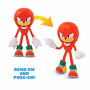 TCG Toys Bend-EMS - Sonic The Hedgehog - The Original Bendable, posable Actions Figures from The 90's are Back! Great Birthday Gifts for Kids, Boys, and Girls