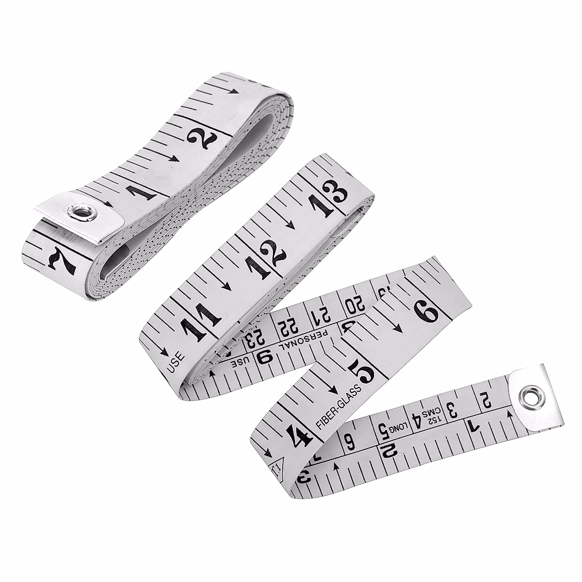 Unitedprime Flexible Tape Measure, Accurate Dual Scale Standard & Metric Measurements Tape,Soft Measuring Tape for Body, Weight Loss Sewing Tailor Craft Ruler,Blue,150cm/60 inch (White / 2 Pack)