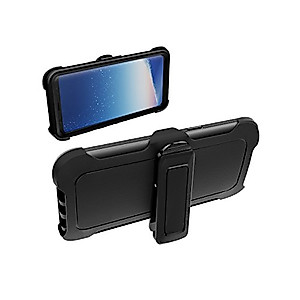Galaxy S8 Case, ToughBox® [Armor Series] [Shockproof] [Black] for Samsung Galaxy S8 Case [with Holster & Belt Clip] [Fits OtterBox Defender Series Belt Clip]