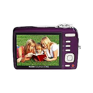 Kodak EasyShare C182 12 MP Digital Camera with 3x Optical Zoom and 3.0-Inch LCD- Purple(Factory Refurbished)