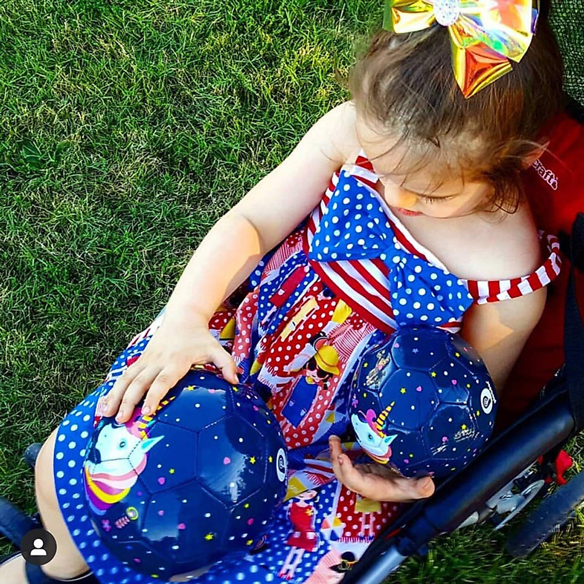 PP PICADOR Kids Soccer Ball Size 1 with Ball Pump Toddler Soft Soccer Ball Cute Cartoon Kids Ball Toy Gift with Pump (Dark Blue Unicorn, Size 1)