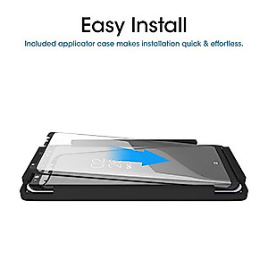 amFilm Glass Screen Protector for Samsung Galaxy S8 Plus, 3D Curved Tempered Glass, Dot Matrix with Easy Installation Tray, Case Friendly (Black)