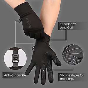 COOLJOB Touchscreen Winter Gloves for Men Women, Snow Gloves for Outdoor Sports, Warm Thermal Cold Weather Gloves for Cycling Running Dog Walking, 1 Pair Large