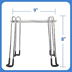IMPRESA Extra Tall Water Filter Stand For Berkey 8" Tall by 9" Wide, Countertop Stainless Steel Stand for Most Medium Gravity Fed Water Coolers - Fills tall Glasses, Pitchers, Pots with Water