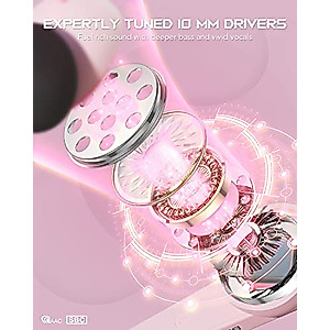 Black Shark Bluetooth Earbuds Wireless Earbuds with Emoji LED Light, Gaming Earbuds with 45ms Ultra Low Latency, Bluetooth 5.1, Music and Gaming Dual Modes, 24H Playtime, IPX5 Waterproof- Pink