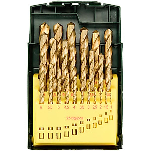 Bosch 2607017154 Metal Drill Bit-Set Hss-Tin 25 Pcs