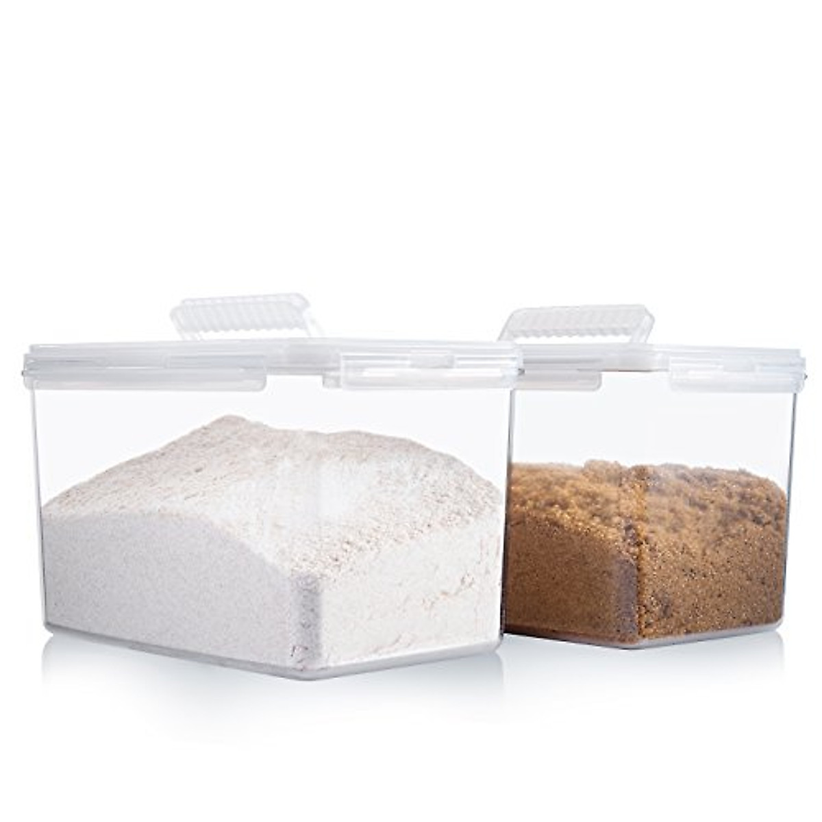 Komax Hikips Flour and Sugar Storage Containers | [Set-of-2] Large Rice, Sugar and Flour Canisters 22-Cups (179-oz) | Airtight Food Storage Containers | Microwave & Dishwasher Safe | BPA-Free Tritan…